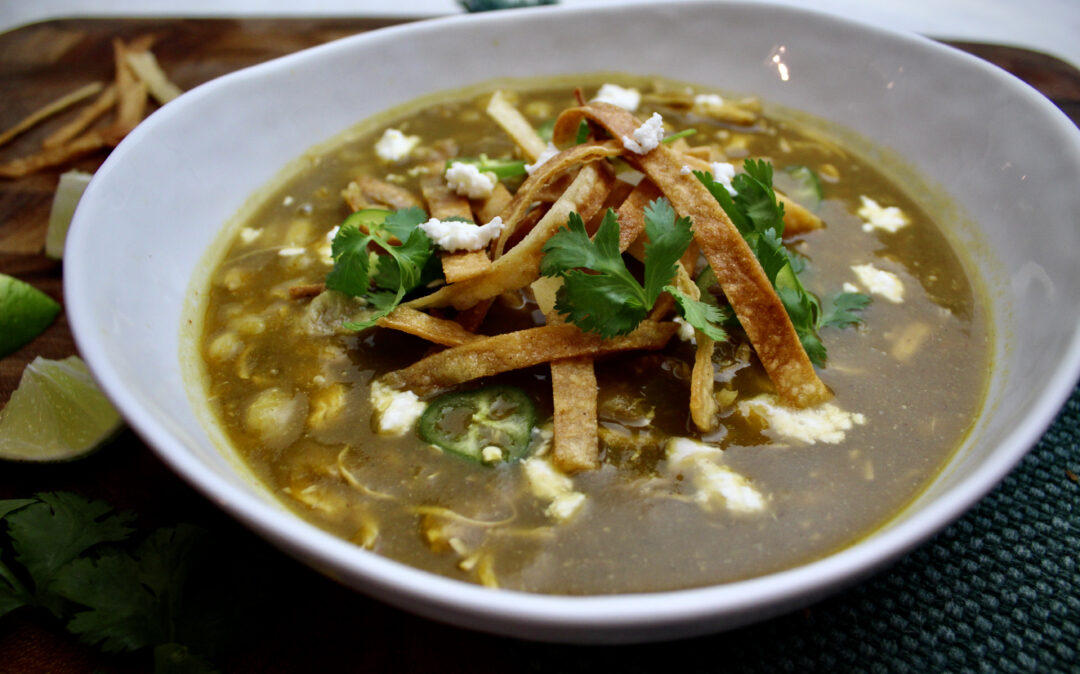 Pozole Verde de Pollo (Green Pozole with Chicken) - Sow The Table